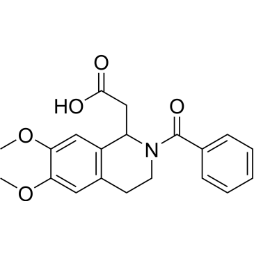 930395-95-2 | 2-(2-Benzoyl-6,7-dimethoxy-1,2,3,4-tetrahydroisoquinolin-1-yl)acetic acid | ChemScene