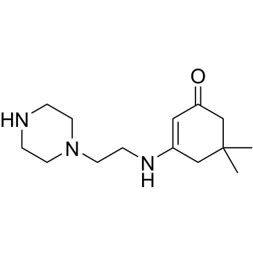 353470-05-0 | 5,5-Dimethyl-3-((2-(piperazin-1-yl)ethyl)amino)cyclohex-2-en-1-one | ChemScene llc