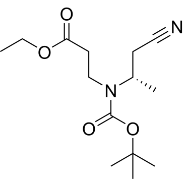 2212021-58-2 | (S)-Ethyl 3-((tert-butoxycarbonyl)(1-cyanopropan-2-yl)amino)propanoate | ChemScene