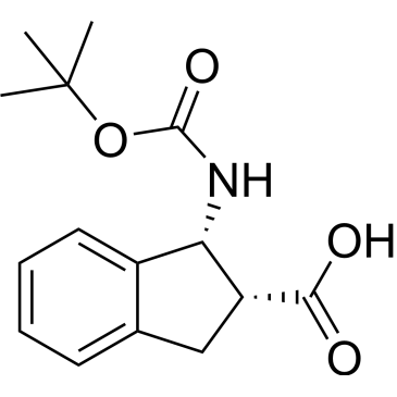 401843-70-7 | rel-(1R,2r)-1-((Tert-butoxycarbonyl)amino)-2,3-dihydro-1h-indene-2-carboxylic acid ...